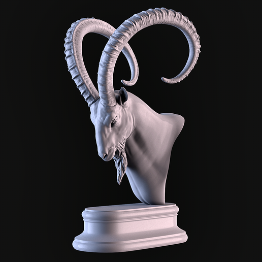 STL file Ibex Head 🗿 ・3D printable model to download・Cults