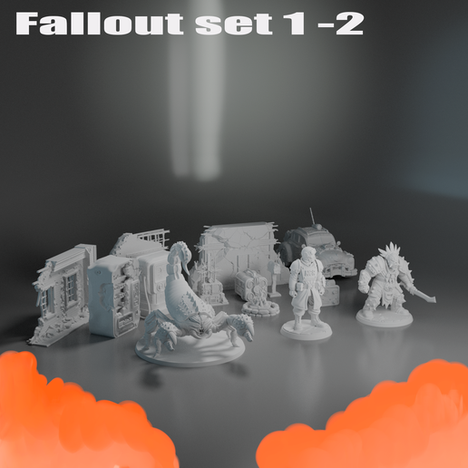 🎲 Fallout set 1 _2・ STL File for 3D printing・Cults