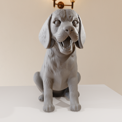 STL file beagle sitting smiling stl 🐕 ・3D printer design to download・Cults