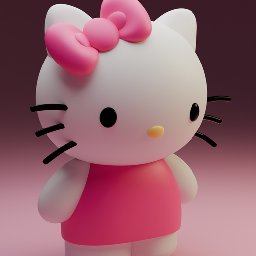 👋 Hello Kitty・ OBJ File for 3D printing・Cults