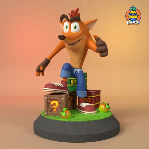 🆕 crash bandicoot (with cuts)・ STL File for 3D printing・Cults