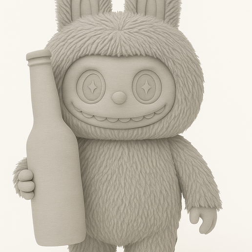 🍺 Labubu Monsteru Beer Edition・ STL File for 3D printing・Cults