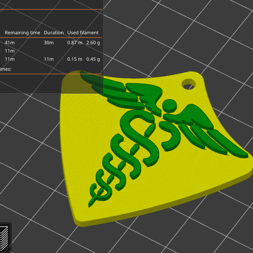 🗝️ Caduceus (Caduceus) Symbol Keychain・ STL File for ・Cults