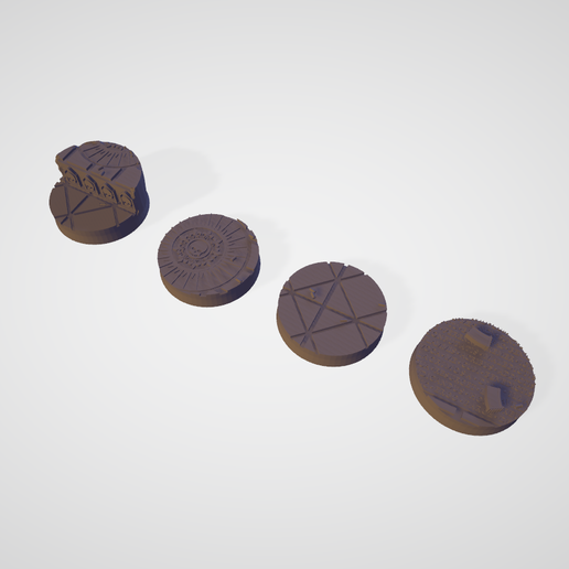 🕍 Imperial Temple Palace Bases - 10x 32mm and 4x 25mm round bases ...