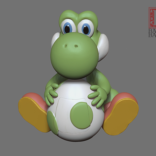 🍿 Yoshi Popcorn Bucket STL (32cm) | Cute Dino Container | Multi-Part 3D ...