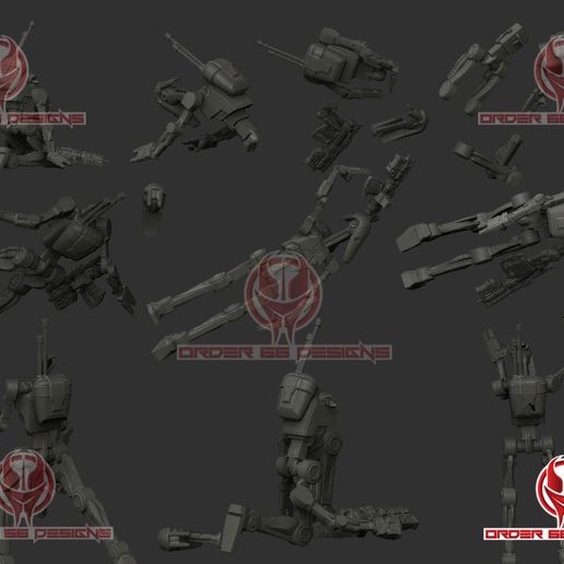 😵 Dead Battle Droid Casualties - Legion Scale・ 3D File for ・Cults