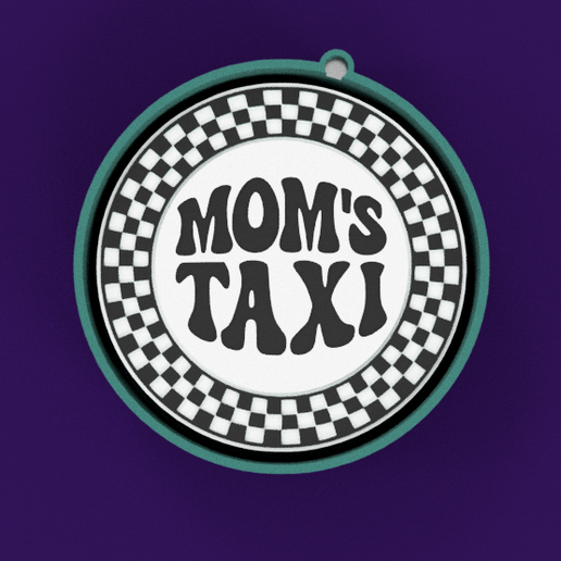 🚕🖤 Checkered Taxi Mom – Freshie Mold | Bold & Iconic・ STL File for 3D ...