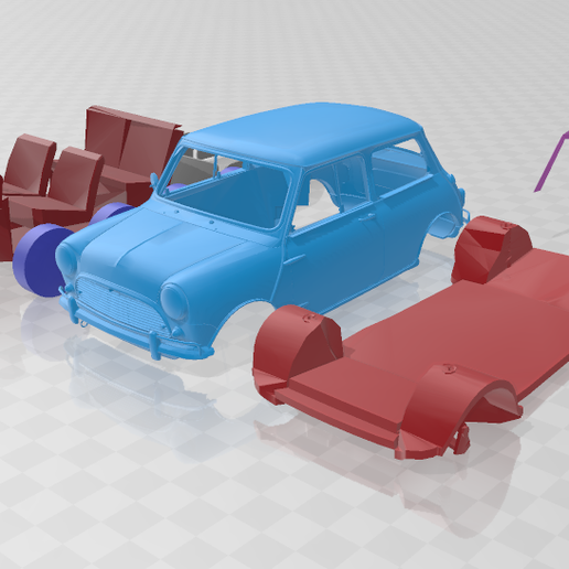3D file Mini Cooper S 1965 - Separate Parts STL Model 🚗 ・3D printing ...