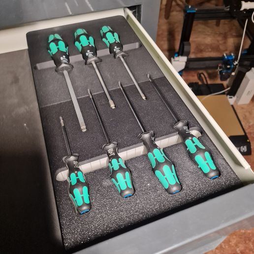 🪛 Wera hex screwdriver tray・Free STL File for ・Cults