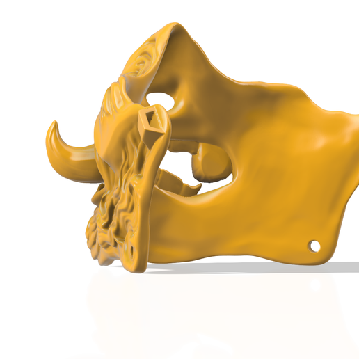 🗡️ JAPANESE SAMURAI MASK Mengu Oni・ STL File for 3D printing・Cults