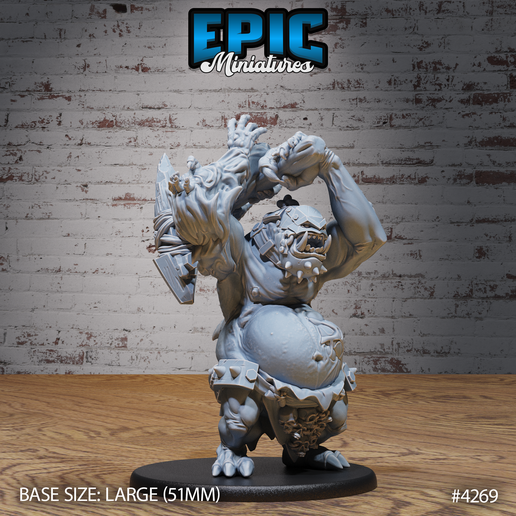 3D file Troll Mutant Attack ‧ DnD Miniature ‧ Tabletop Miniatures ...