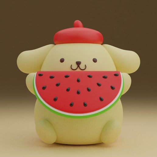 STL file Pompompurin sanrio summer figure 🍉 ・3D printable model to ...