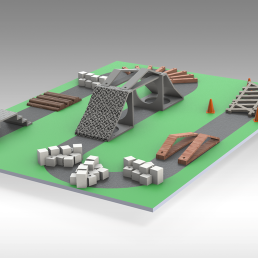 🚗 Mini Crawler Course Track・ STL File for 3D printing・Cults