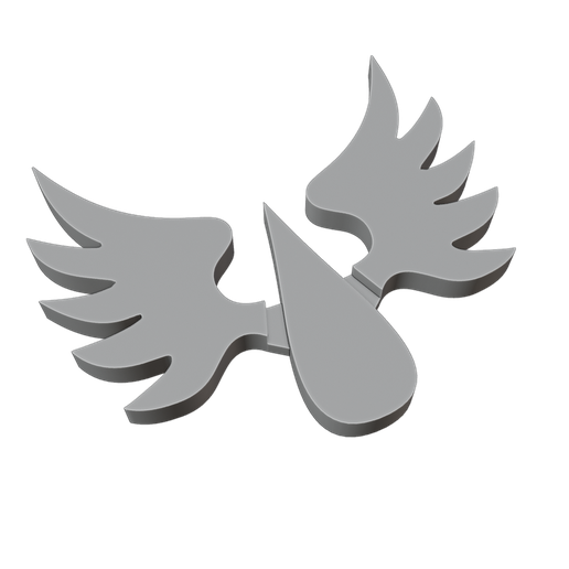 🩸 Blood Angels Emblem・ STL File for 3D printing・Cults