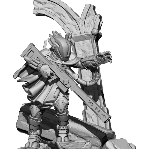 🛰 HL190 Marksman Character Tau Greater God・ STL File for ・Cults