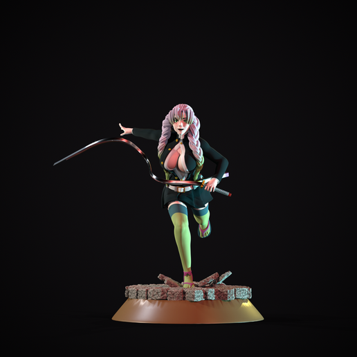 Archivo STL Mitsuri Kanroji 3D Sculpture - Custom Edition 🗿 ・Plan de ...