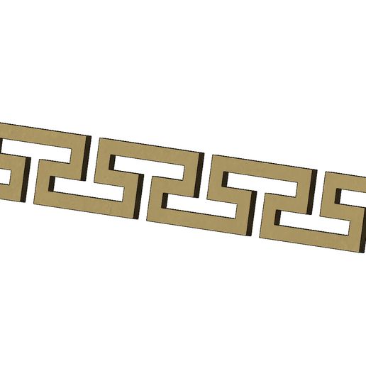 🏛️ Greek key pattern strips 3D print model・ STL File for ・Cults