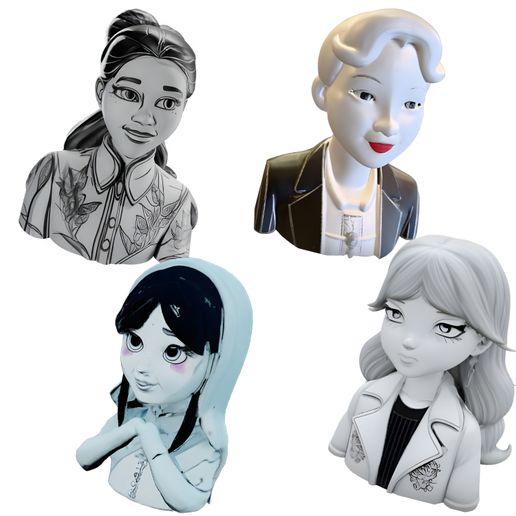 3D-Datei Anime Character Bust Collection 👤 ・3D-druckbare Vorlage zum ...