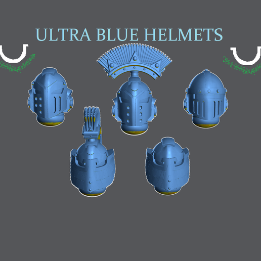 Free STL file Ultra Blue Helmets 🛰 ・3D printing design to download・Cults