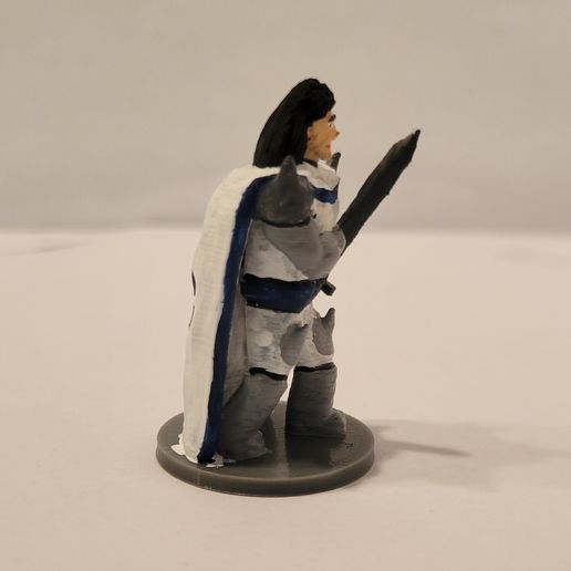 🗡️ Cloaked Swordsman TTRPG DnD Mini・Free STL File for 3D printing・Cults