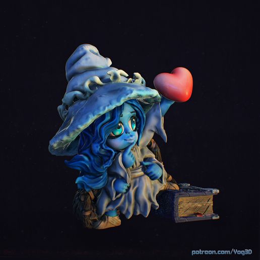 🧙‍♀️ Ranni the Witch with a heart, chibi version・Free STL File for ・Cults