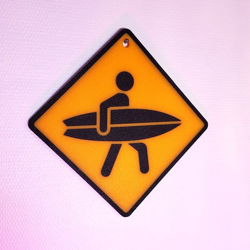 🏄 Surfer Sign Wall・Free STL File for 3D printing・Cults