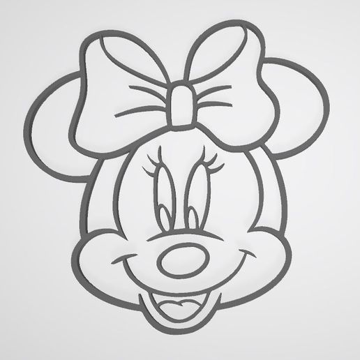 minnie mouse face coloring pages