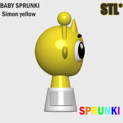 👶 STL Sprunki Incredibox Baby Simon Sprunki STL 3D Character Fanart ...