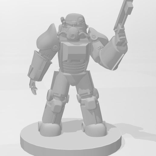 🦸 FALLOUT T-45 POWER ARMOR FIGURES・ STL File for 3D printing・Cults
