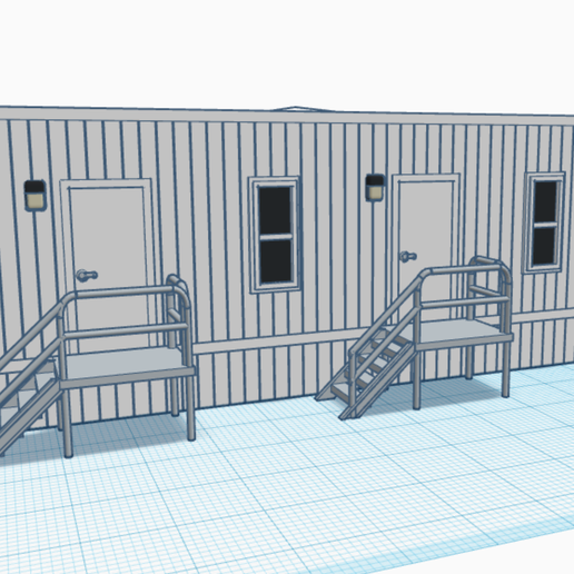 🚧 HO SCALE CONSTRUCTION OFFICE / JOBSITE TRAILER 10'x32'・ STL File for ...