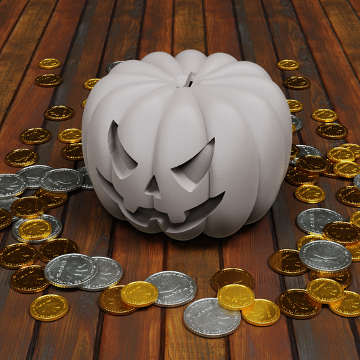 3D file Pumpkin money box 🎃 ・3D printable model to download・Cults