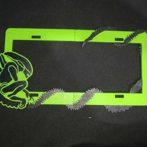 👽 Xenomorph Alien Car Plate Holder・ STL File for 3D printing・Cults