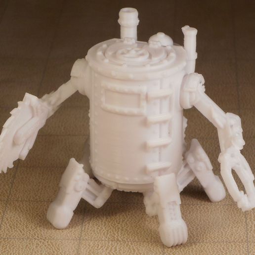 🤖 Modular Steampunk Mech Walker Miniature FDM Friendly・ STL File for ・Cults