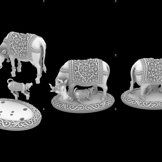 🐄 COW WITH CALF・ STL File for 3D printing・Cults
