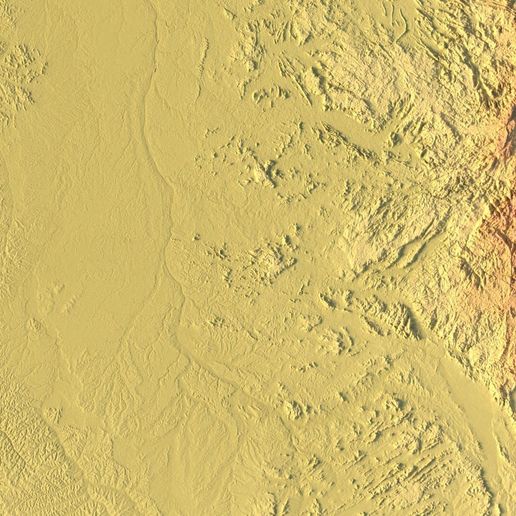 🗺️ Mapa topográfico de la República Democrática del Congo - Modelo 3D ...