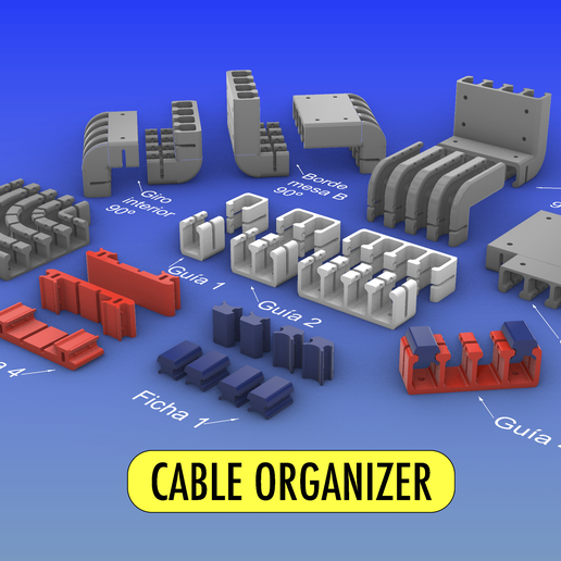 🔌 Organisateur de cordons - Organisateur de câbles・Fichier 3D pour Impression 3D・Cults