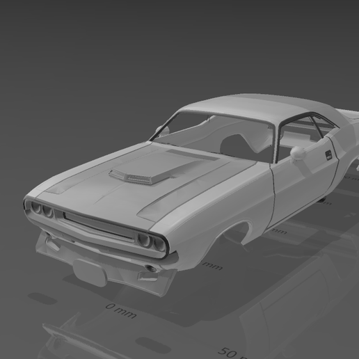 🐚 Dodge Challenger 1970 Trans Am Shell Body - Divided Parts for Easy ...