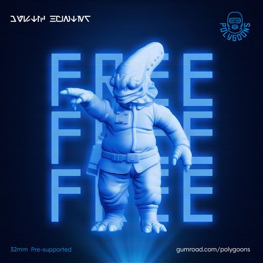 🆓 FREE Alieen officer・Free STL File for 3D printing・Cults