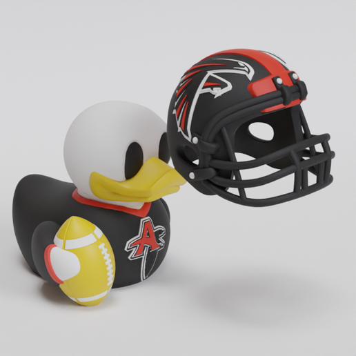 STL file Rubber duck-NFL-Atlanta Falcons 🦆 (3MF)・3D printable model to ...