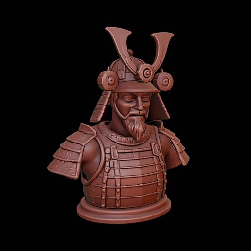 🗡️ Samurai Bust・ 3D File for 3D printing・Cults