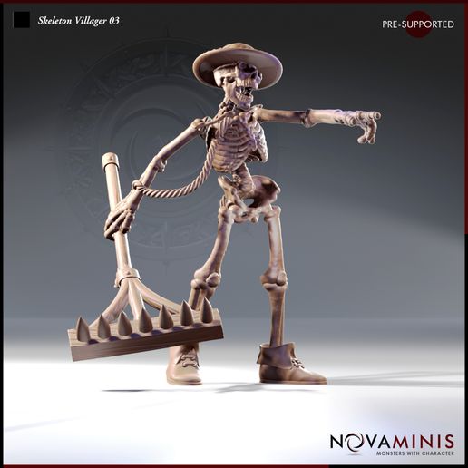 3D file Mors Mihi Lucrum: Skeleton Villagers 💀 ・3D print model to ...