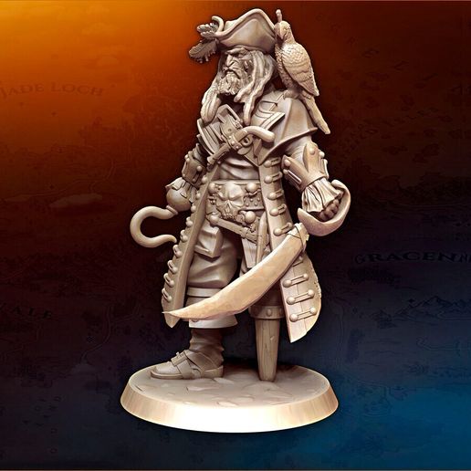 🏴‍☠️ pirate v1・ 3D File for 3D printing・Cults