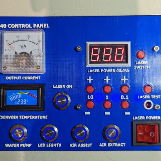 STL file Custom K40 Laser Control Panel 🎛️ ・3D printable model to ...