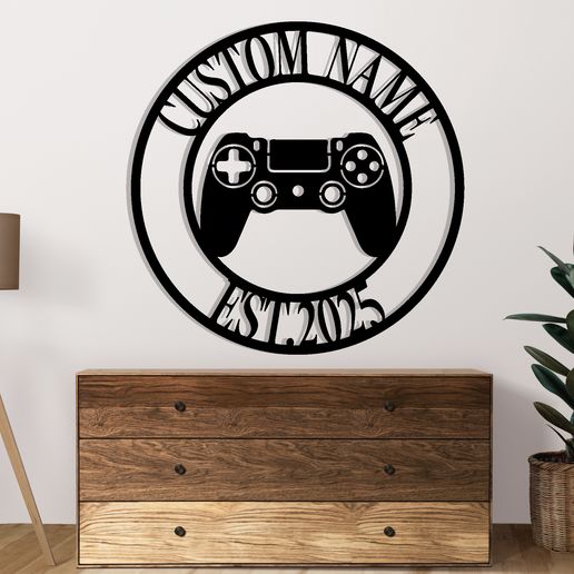 3D file Custom Metal Gaming Metal Sign 🪞 ・3D printing idea to download ...