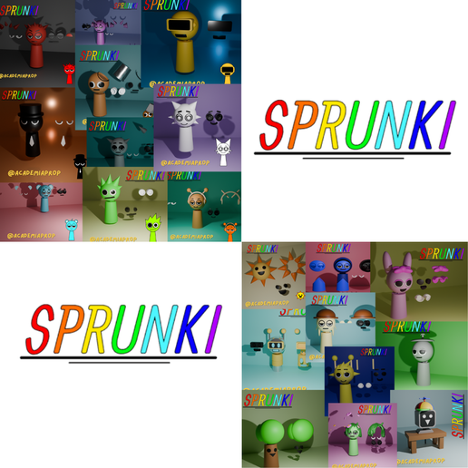 3D file 20 SPRUNKI PLUS NEUTRAL, COMPLETE COLLECTION FACE 1 ・3D ...