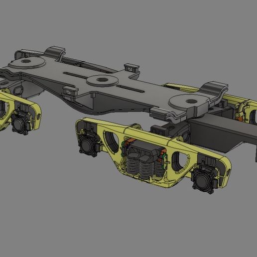 STL file railway bogie 18-101 H0 1/87 Scale 🛤️ ・3D printable model to ...
