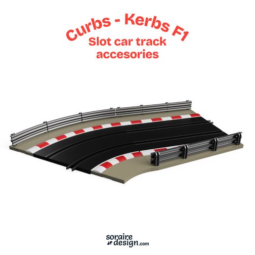 🚗 F1 Curbs - Slot car track limits・ STL File for 3D printing・Cults