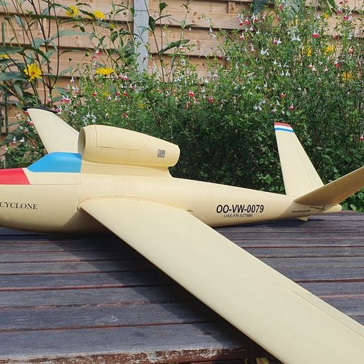 🌀 Fouga Cyclone, 40mm EDF powered glider・ 3D File for 3D printing・Cults