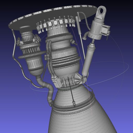 STL file Space-X Raptor BFR Engine Simplified Printable Model 🚀 (OBJ ...