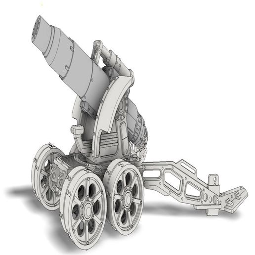 🔫 Perseus Heavy Siege Gun Carriage・Free 3D File for ・Cults